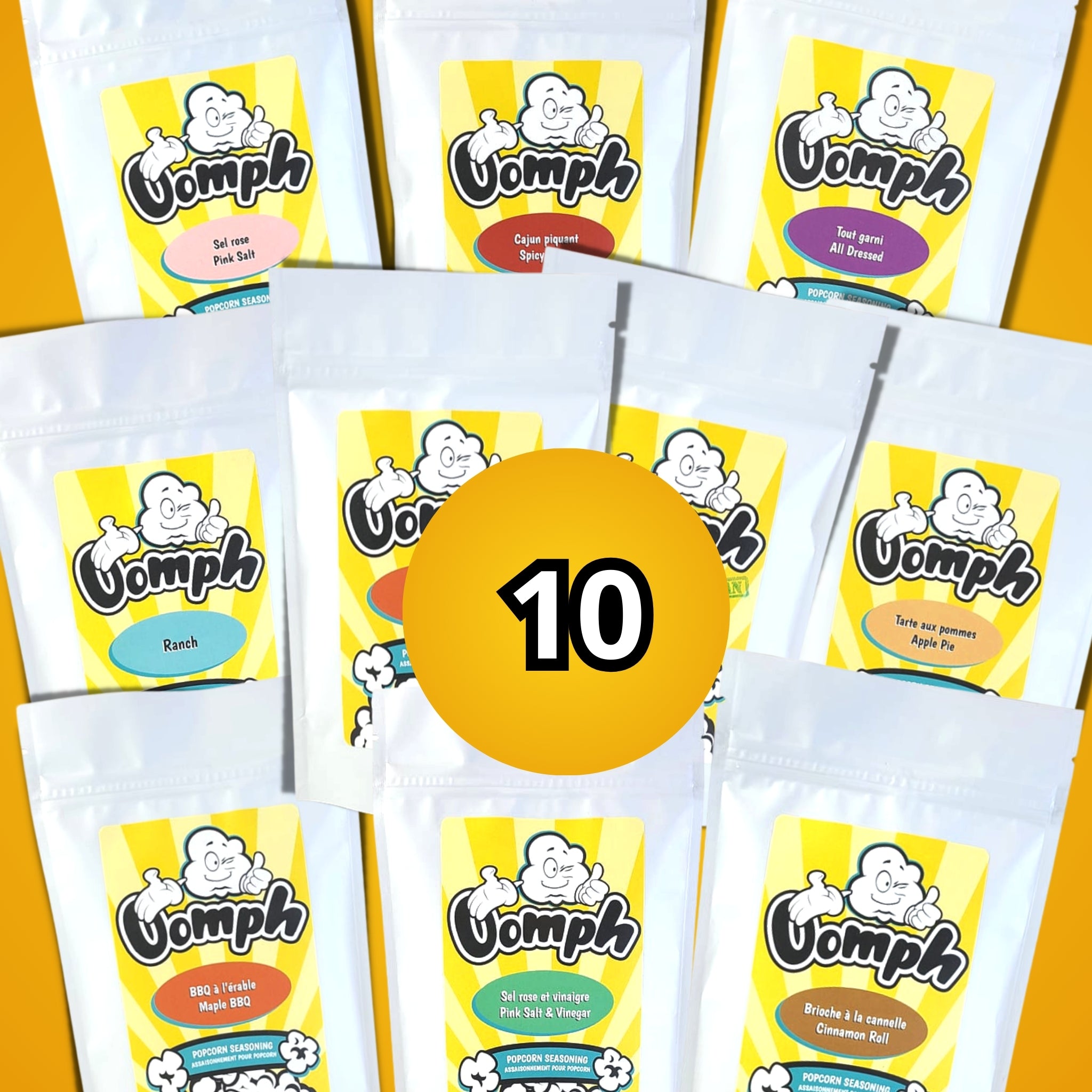 10 ASSAISONNEMENTS OOMPH – Oomph Popcorn